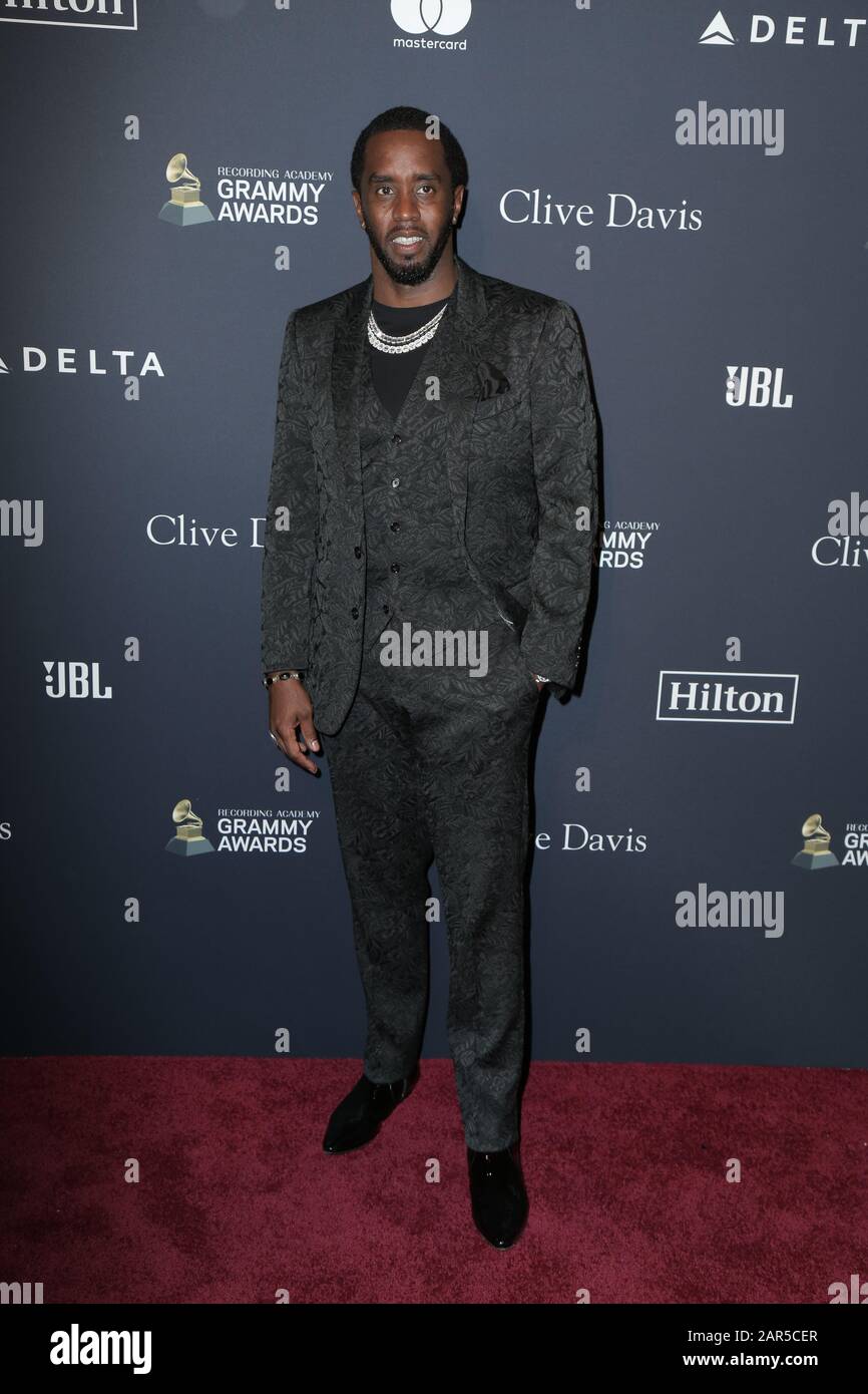 Sean "Diddy" Combs walking the red carpet at the Clive Davis' 2020 Pre ...