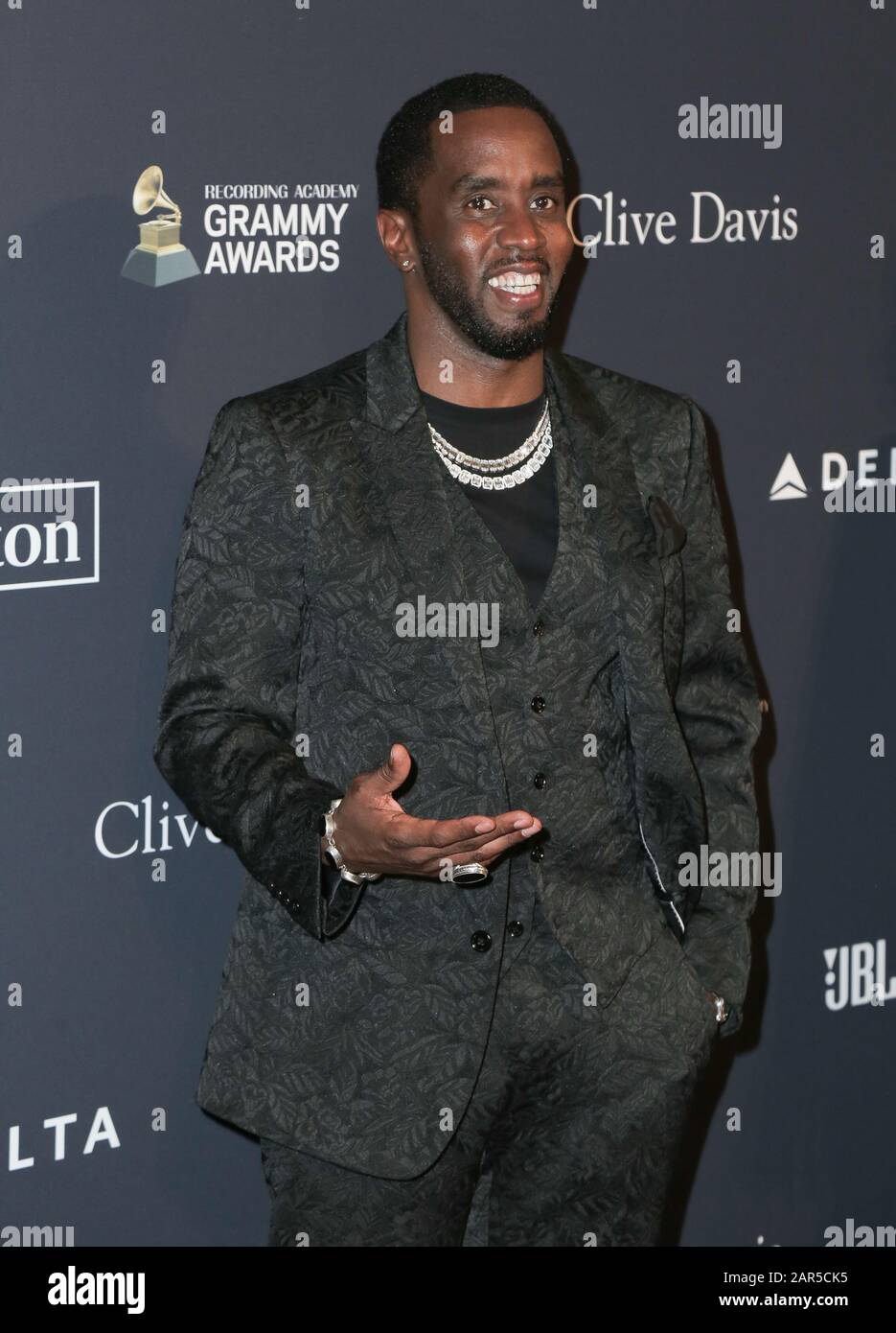 Sean "Diddy" Combs walking the red carpet at the Clive Davis' 2020 Pre ...