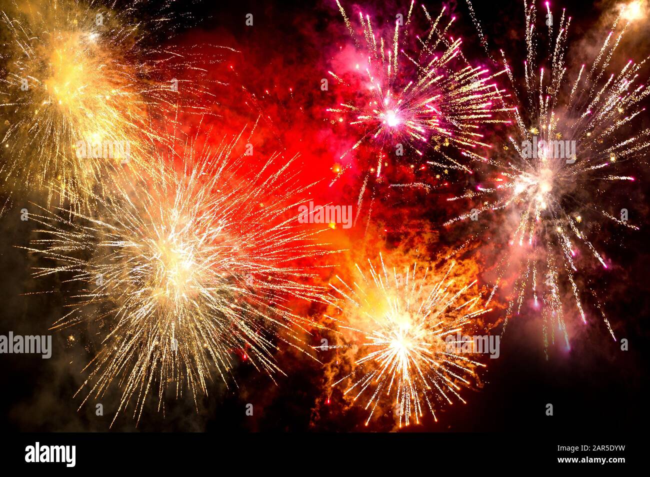 Vibrant fireworks illustration hi-res stock photography and images - Alamy
