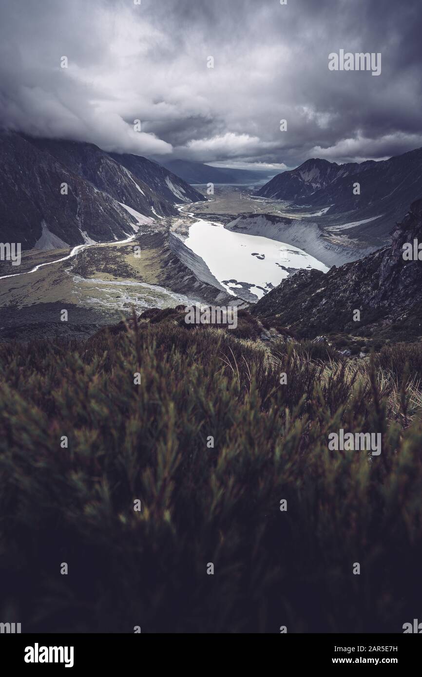 Sefton Bivvy, Aoraki Mt. Cook National park, New Zealand Stock Photo ...