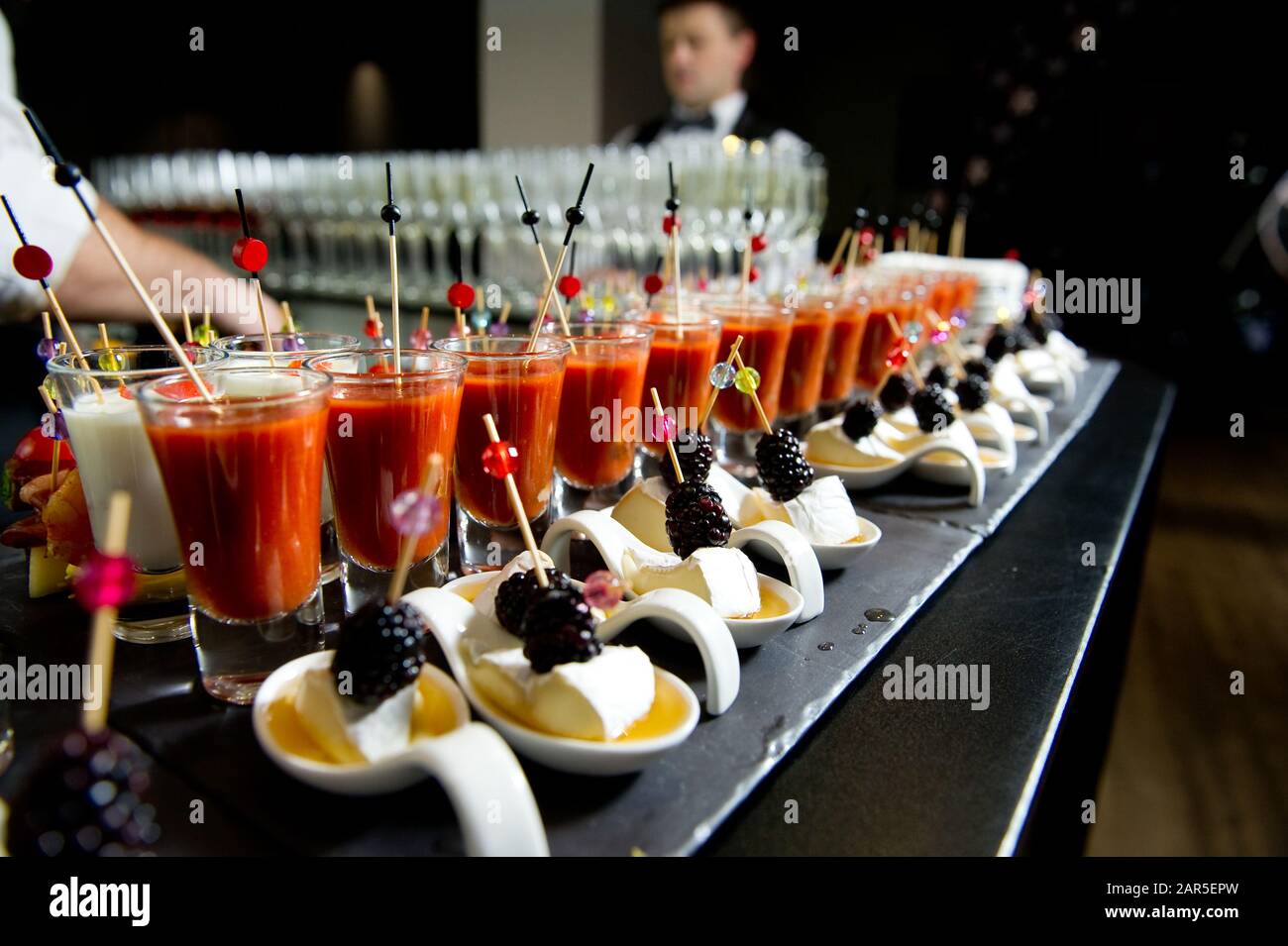Closeup canapes snacks catering hi-res stock photography and images - Alamy