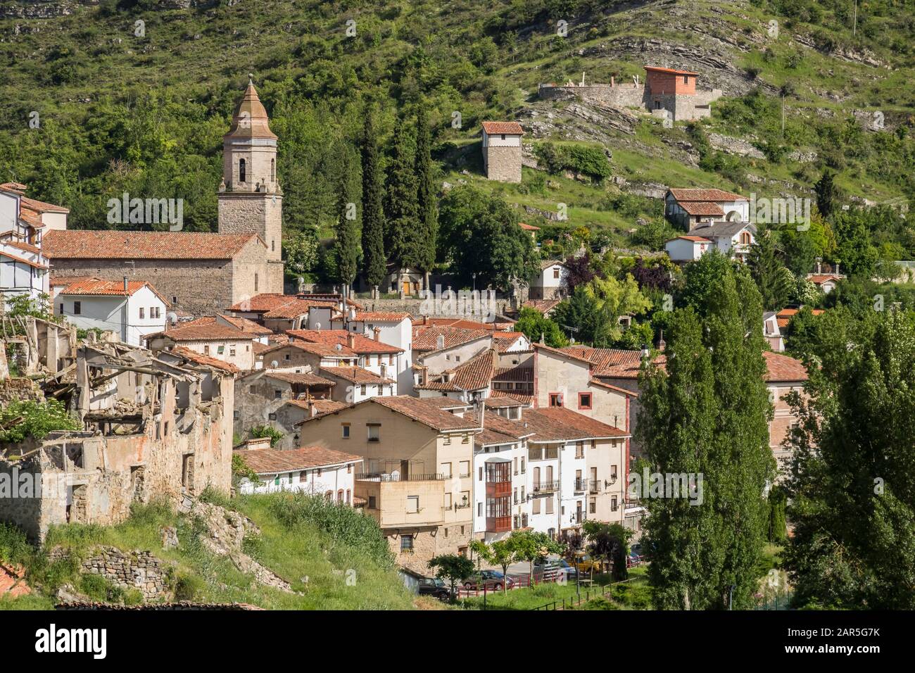 Soto en Cameros village in La Rioja province, Spain Stock Photo - Alamy