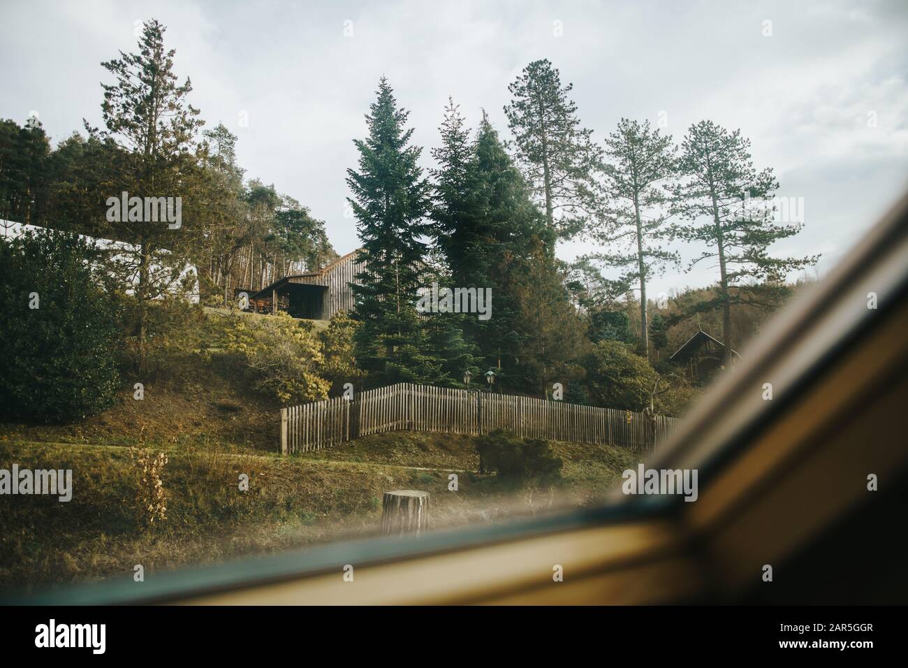 rural landscape outside window Stock Photo - Alamy