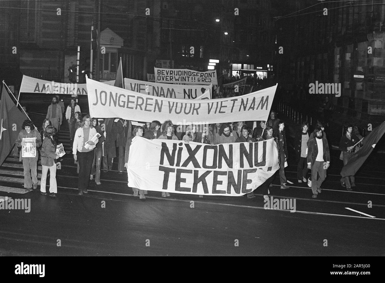 Vietnam banner nixon sign now hi-res stock photography and images - Alamy