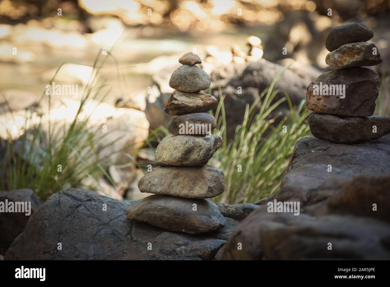 Sets of perfectly balanced rocks - similar to the concept of stability ...