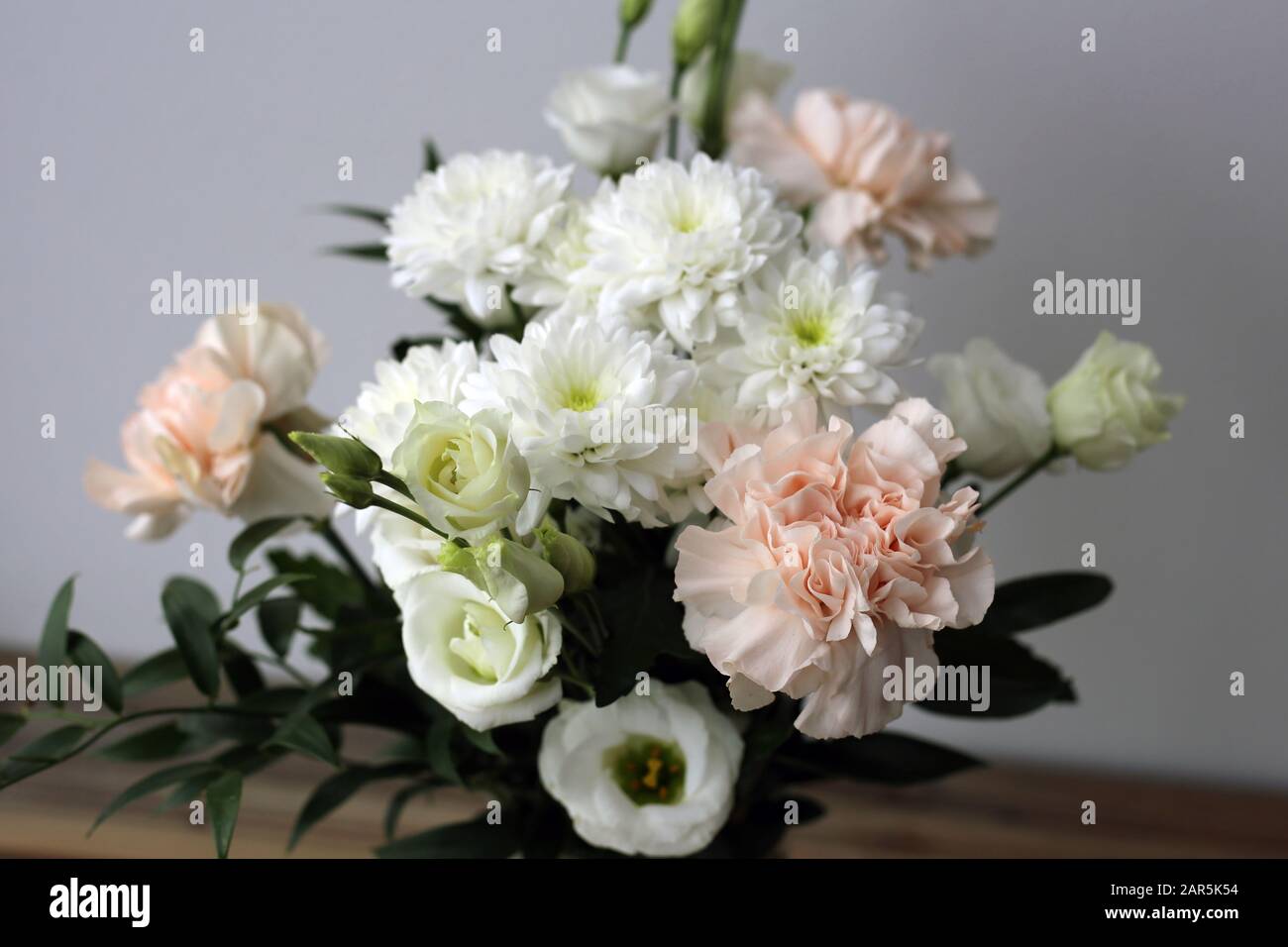 Super cute, light color flower bouquets including baby pink and white ...