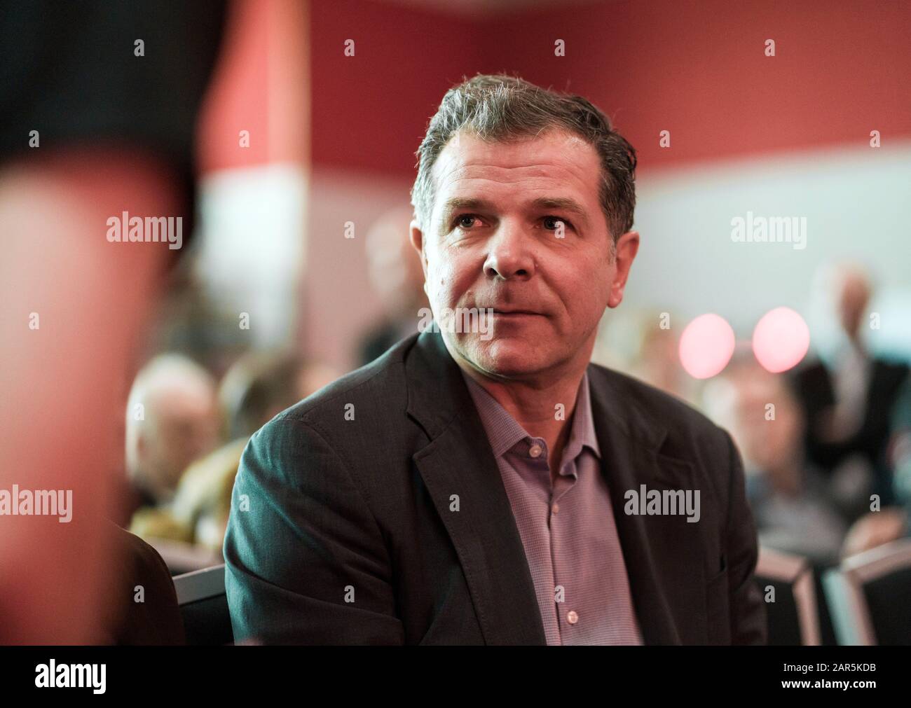 Frankfurt, Germany. 26th Jan 2020. Ex-professional Andi Möller sits in ...
