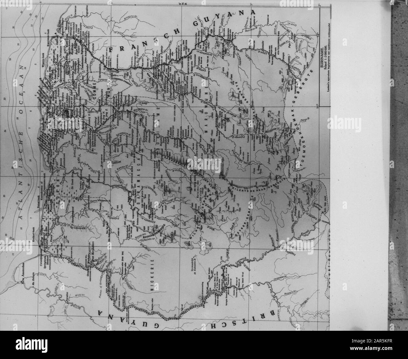 Wi [West Indies]/Anefo London series Map of Suriname Annotation ...