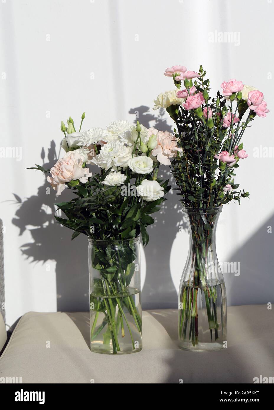 Super cute, light color flower bouquets including baby pink and white ...