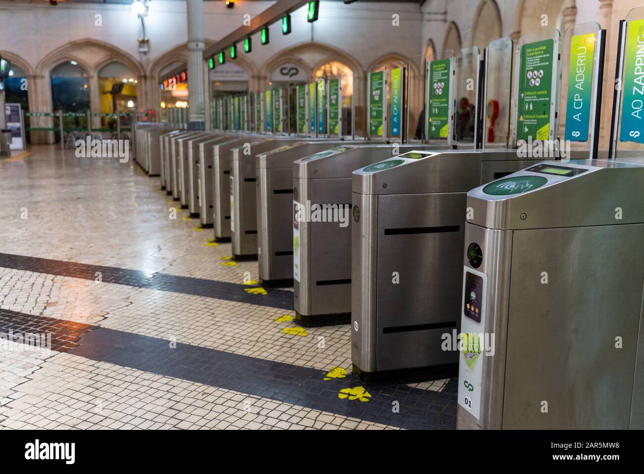 Lisbon, Portugal - January 18, 2020: Train fare ticket stations for ...