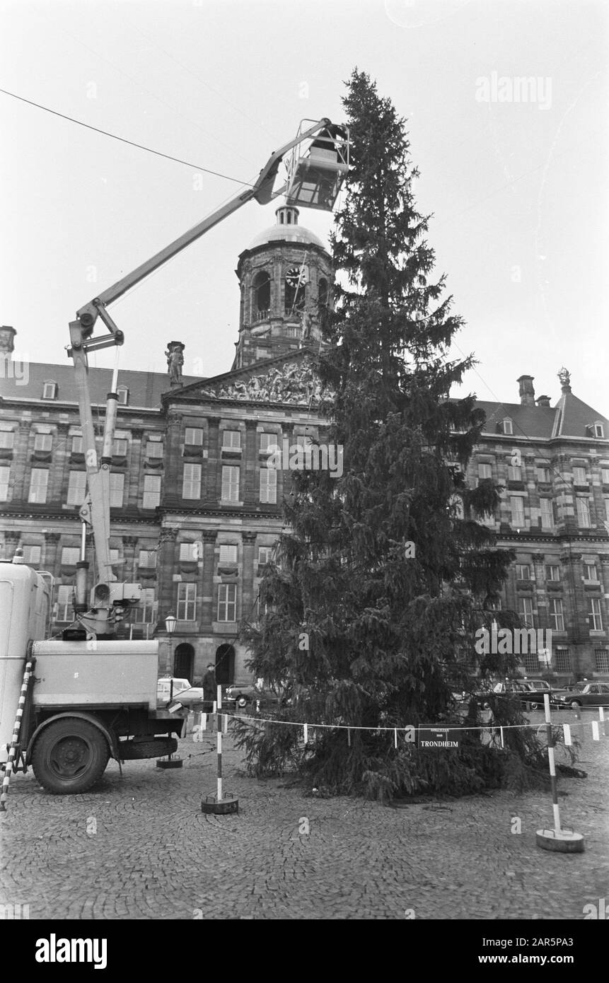 Amsterdam christmas tree on Black and White Stock Photos & Images - Alamy