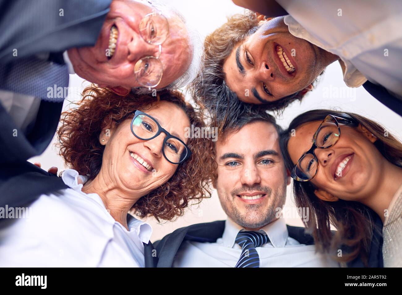 Group of business workers smiling happy and confident. Standing with ...