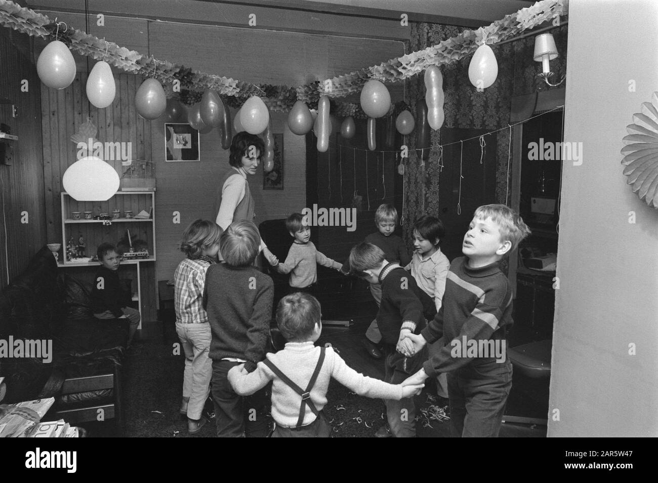 Parents kids party Black and White Stock Photos & Images - Alamy