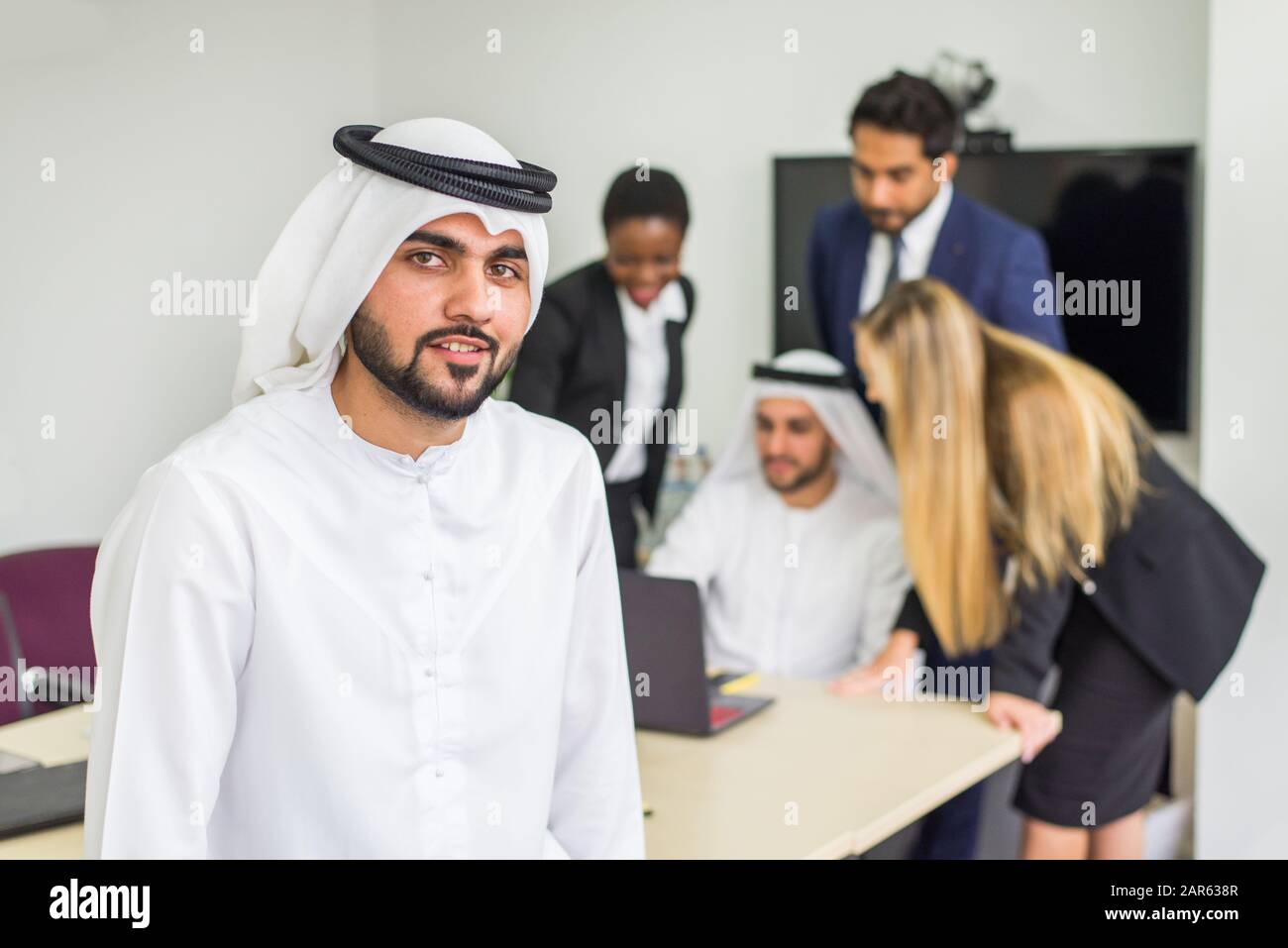 Multiracial group of business people having a meeting in a office ...