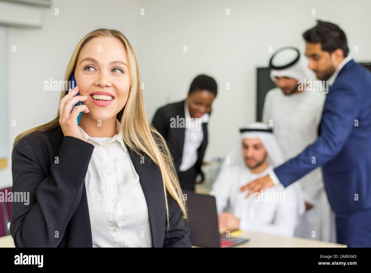 Multiracial group of business people having a meeting in a office ...
