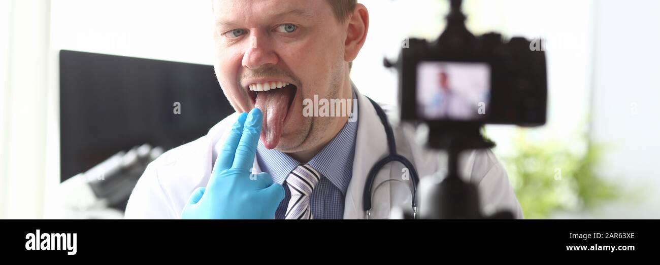 Strange crazy doctor Stock Photo - Alamy