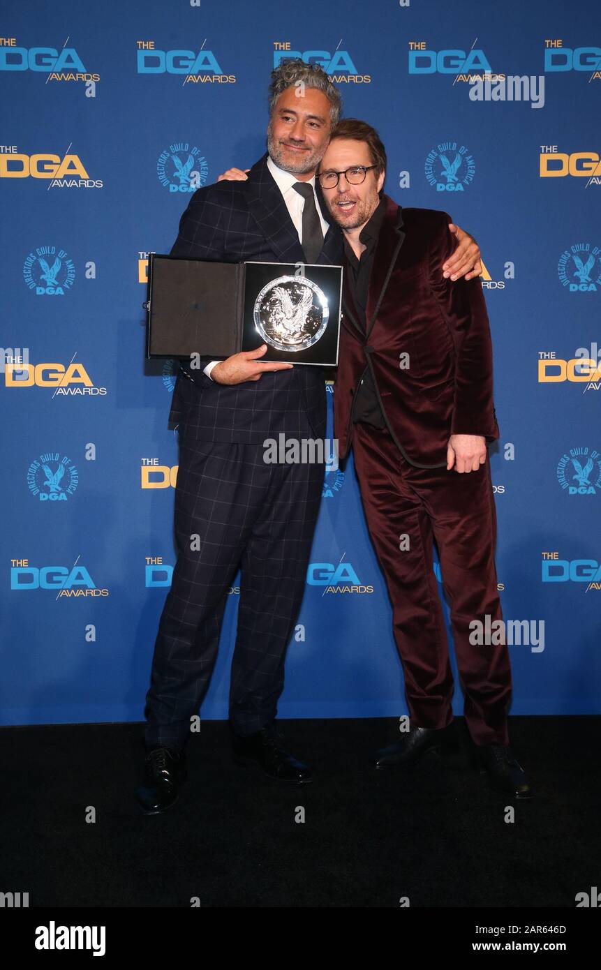 Los Angeles, Ca. 25th Jan, 2020. Taika Waititi, Sam Rockwell, at the ...