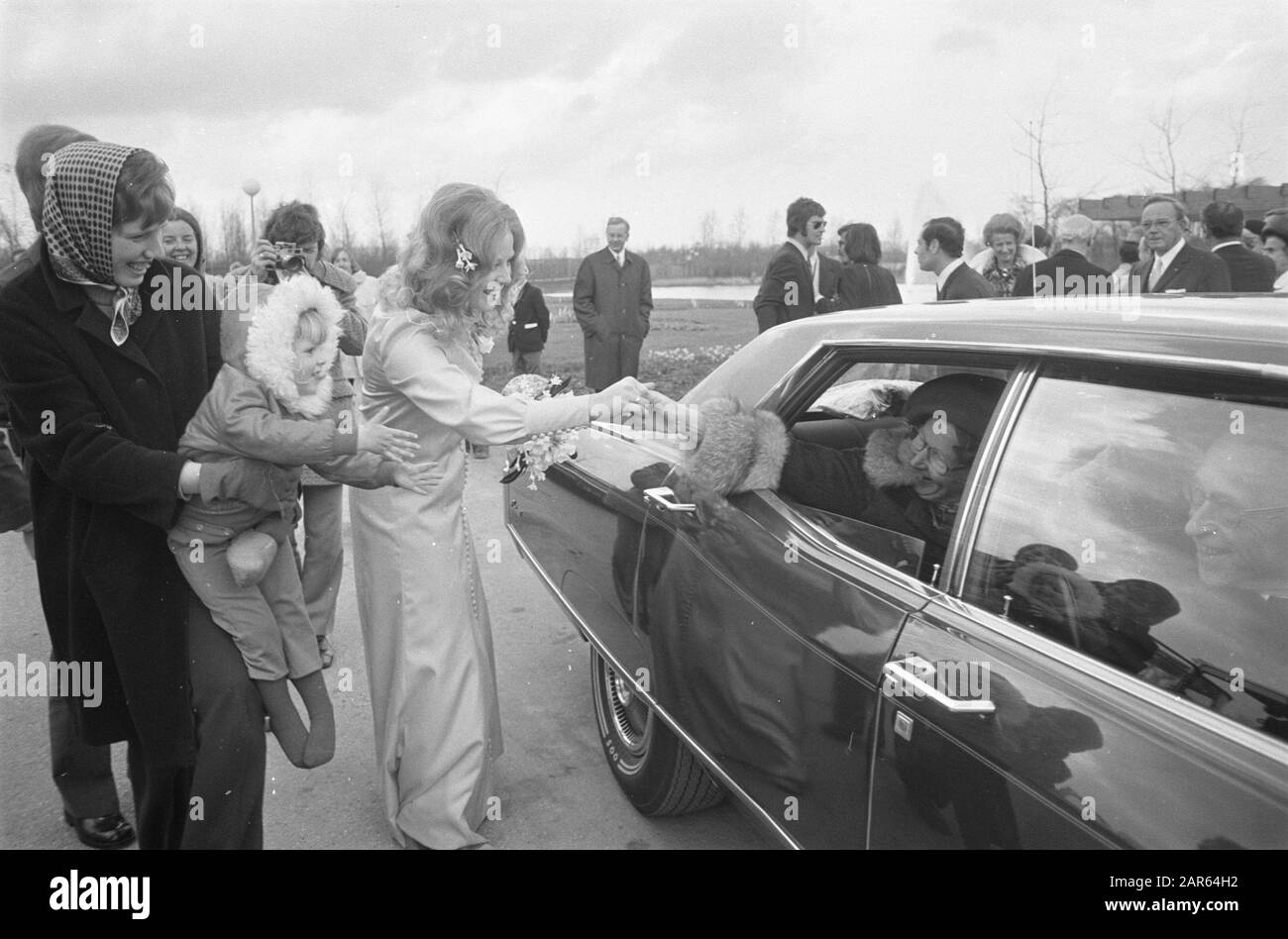 Opening Floriade in Amsterdam Queen Juliana gives a bride a hand Date ...