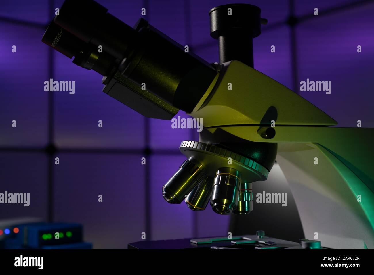 professional microscope in biological laboratory Stock Photo - Alamy