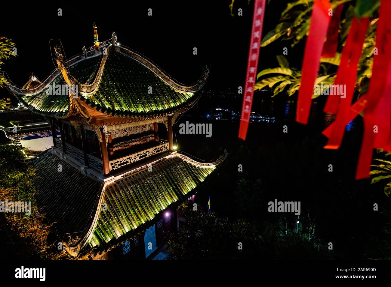 Yangtze River, China - August 2019 : Zhang Fei Temple built to ...