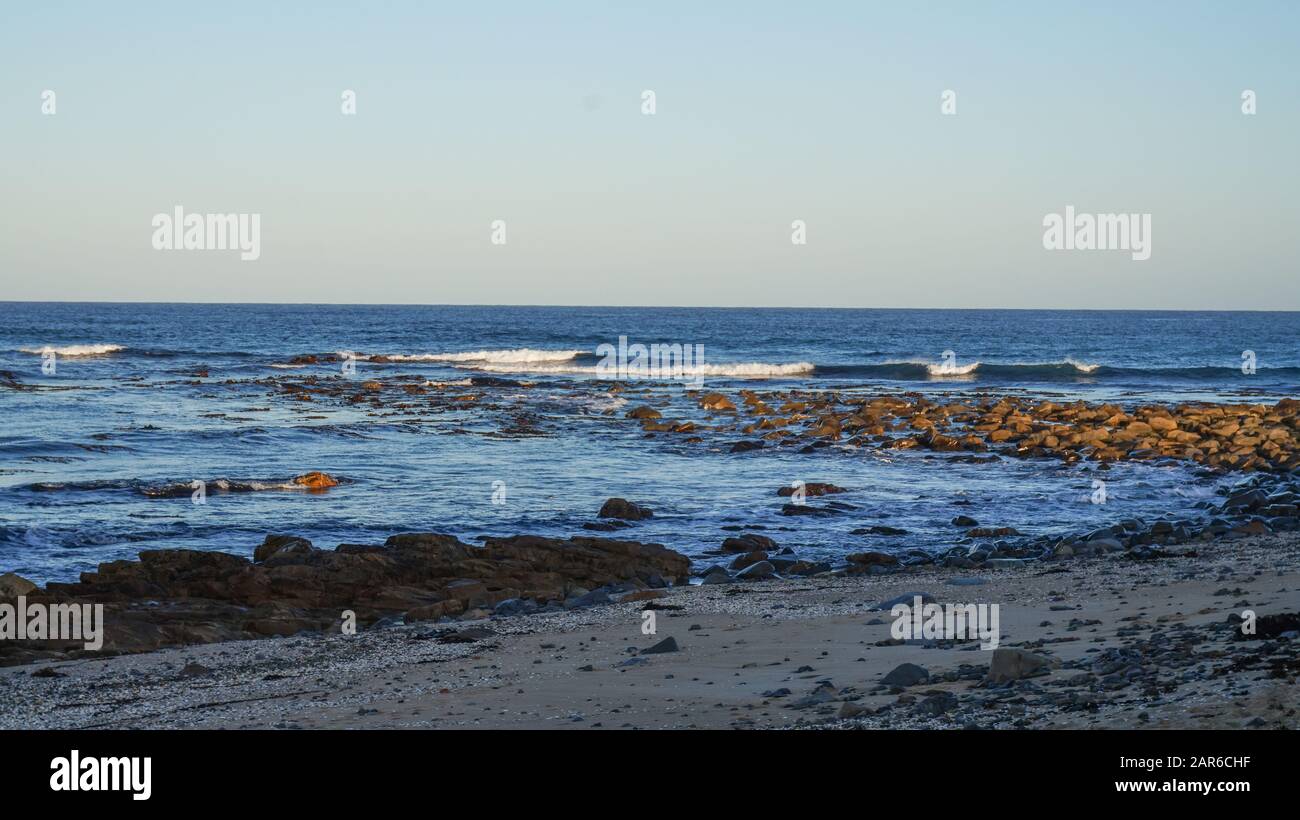 the spectacular red rocks bays of fire in tasmania, australia Stock ...