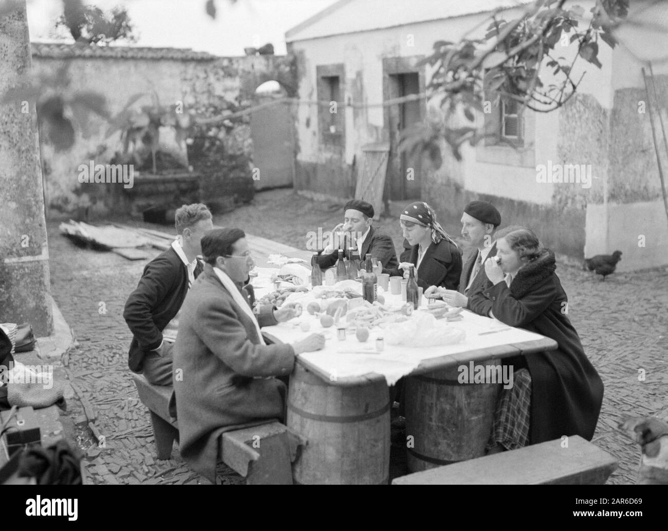 Madeira Lunch outdoors with Nell Langlais at Rabacal Date: 1934 ...
