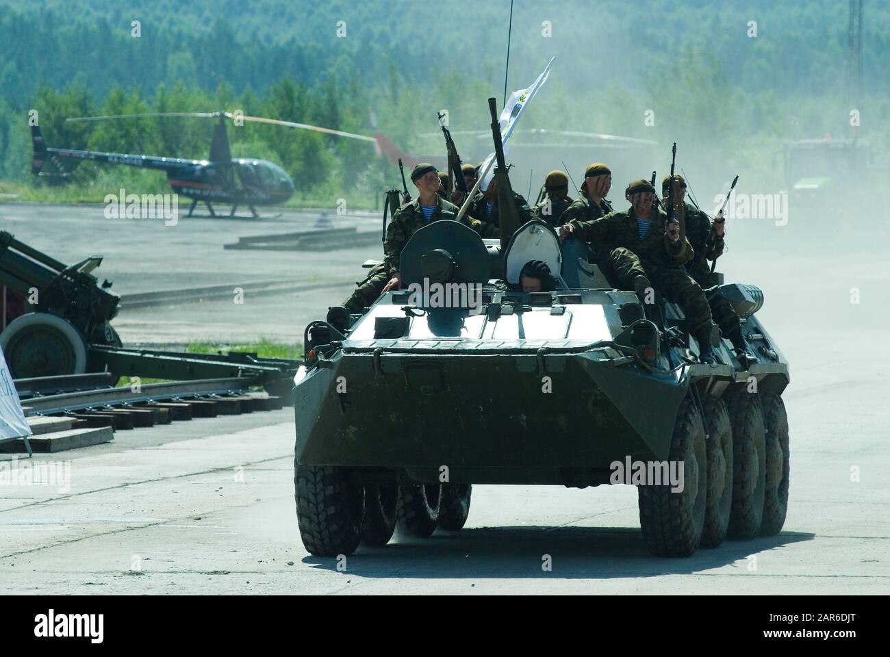 BTR-82A armoured personnel carrier with soldiers Stock Photo - Alamy
