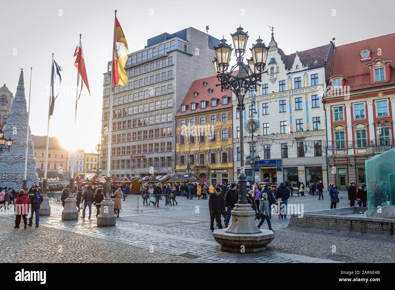 Old Town Market Square in Wroclaw in Silesia region of Poland Stock ...
