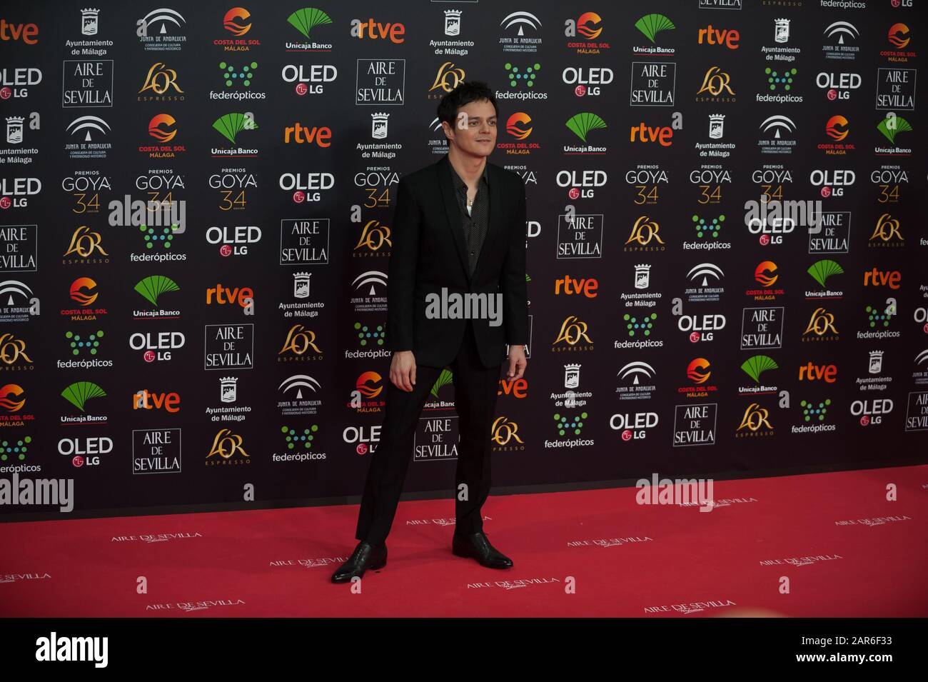 English musician Jamie Cullum poses on the red carpet during the ...