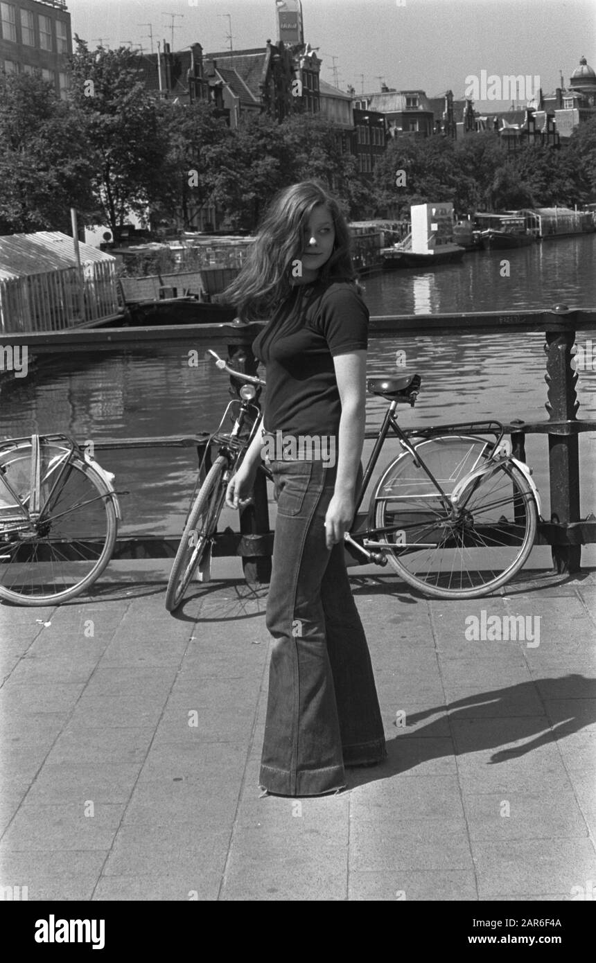 Girl in jeans Date: June 6, 1973 Stock Photo - Alamy