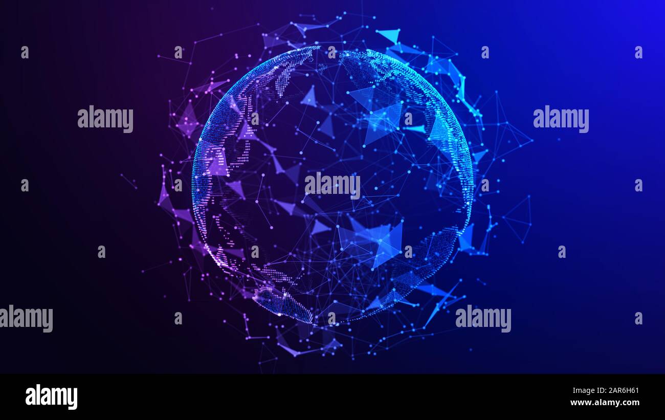 Global network connection. Concept background with planet Earth ...