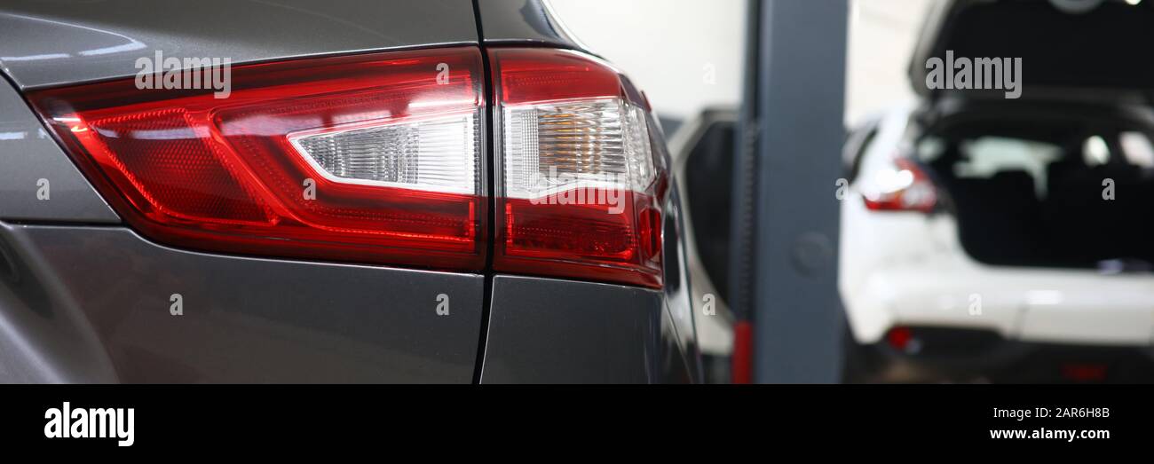 Red back lights Stock Photo - Alamy