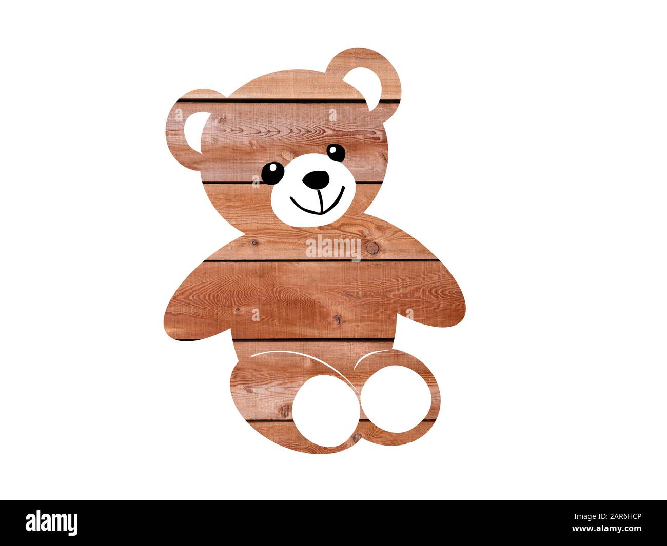 Plush bear wooden toy Cut Out Stock Images & Pictures - Alamy