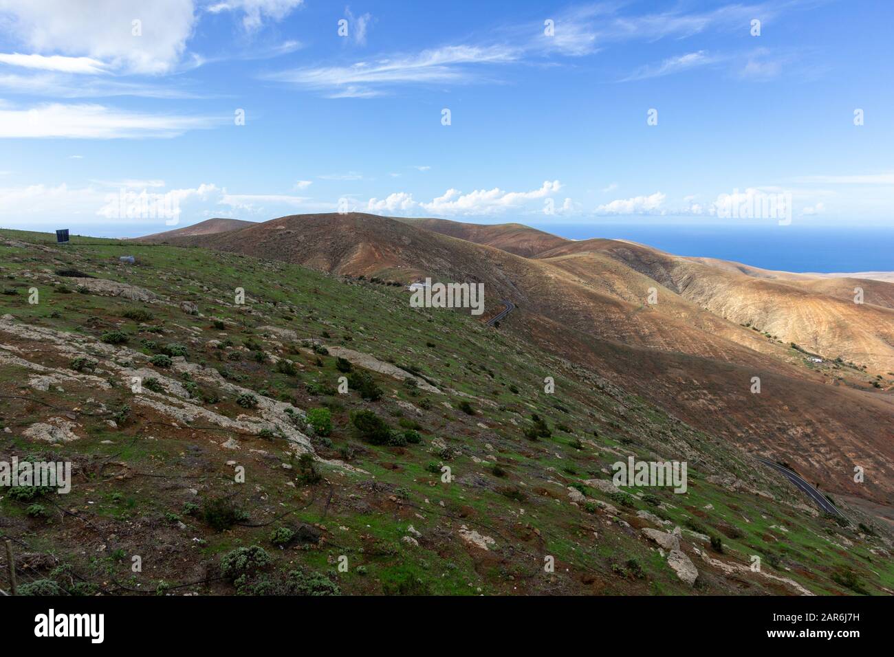 Panoramic view at landscape from viewpoint Mirador Morro Velosa on ...