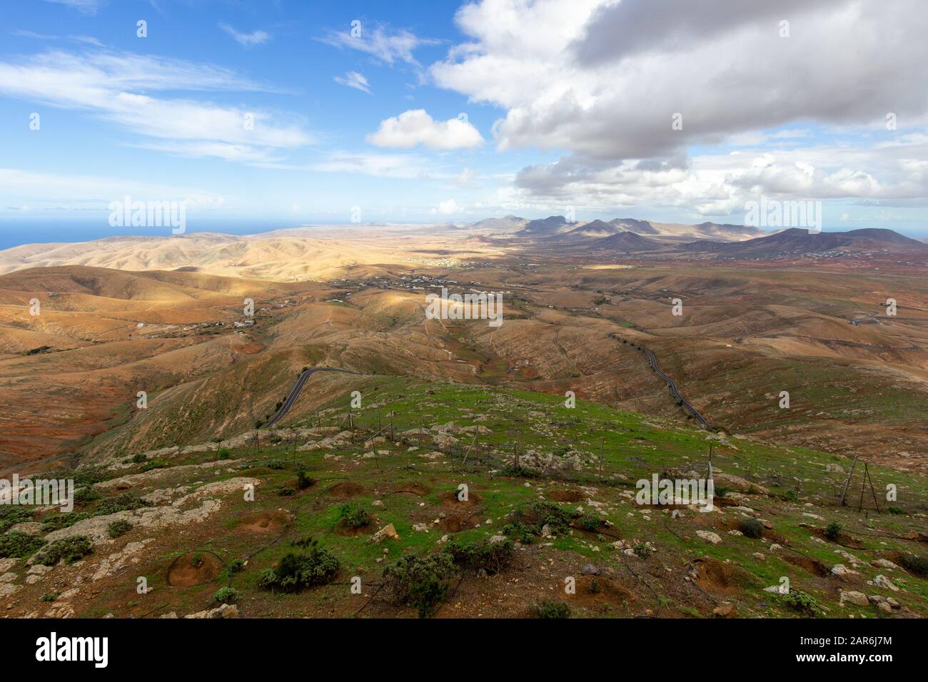 Panoramic view at landscape from viewpoint Mirador Morro Velosa on ...