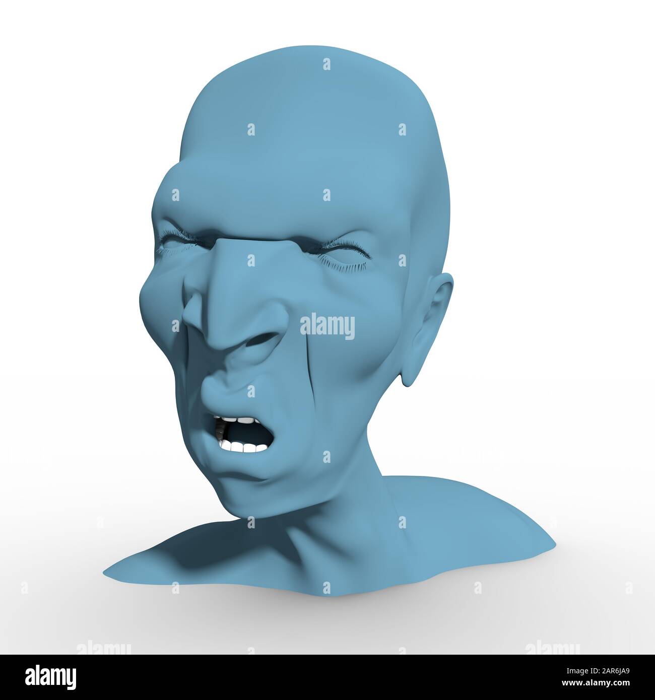 Demonic ugly face. Devil scream character. Demon or monster screaming ...