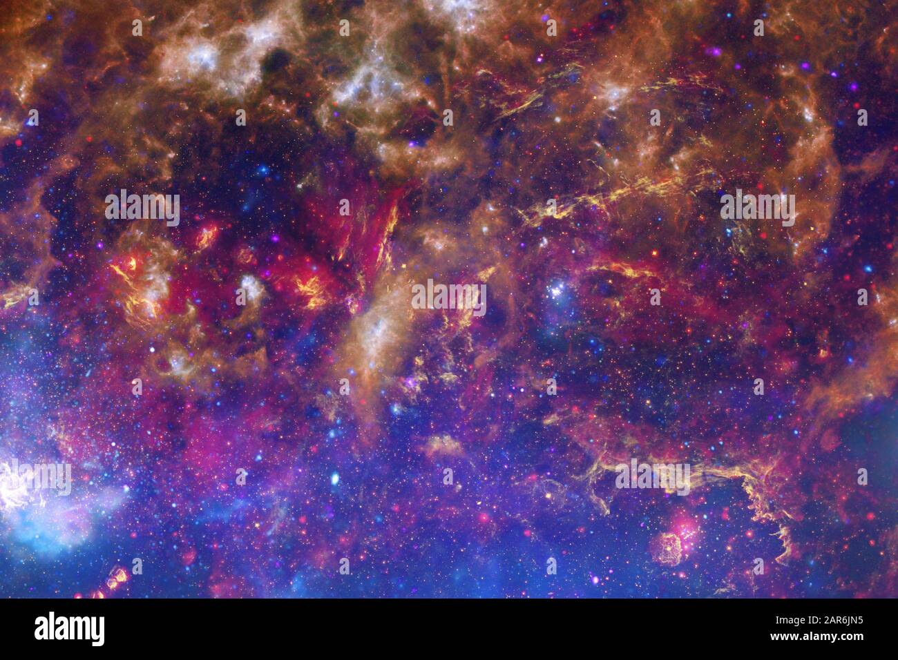Universe scene with stars and galaxies in deep space showing the beauty ...