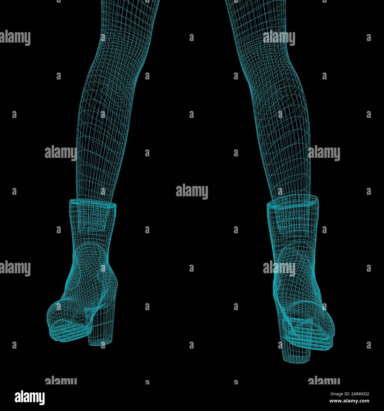 3d wire frame body hi-res stock photography and images - Alamy