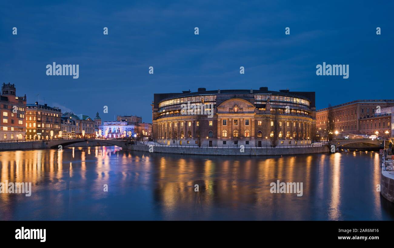 Riksdagshuset (Parliament House) in Stockholm, with Kungliga Operan in ...