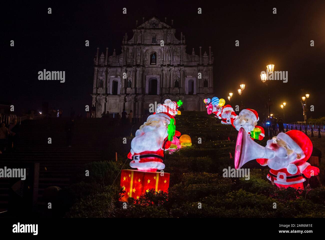 Lights installation in Macau during the annual Macau Light festival ...