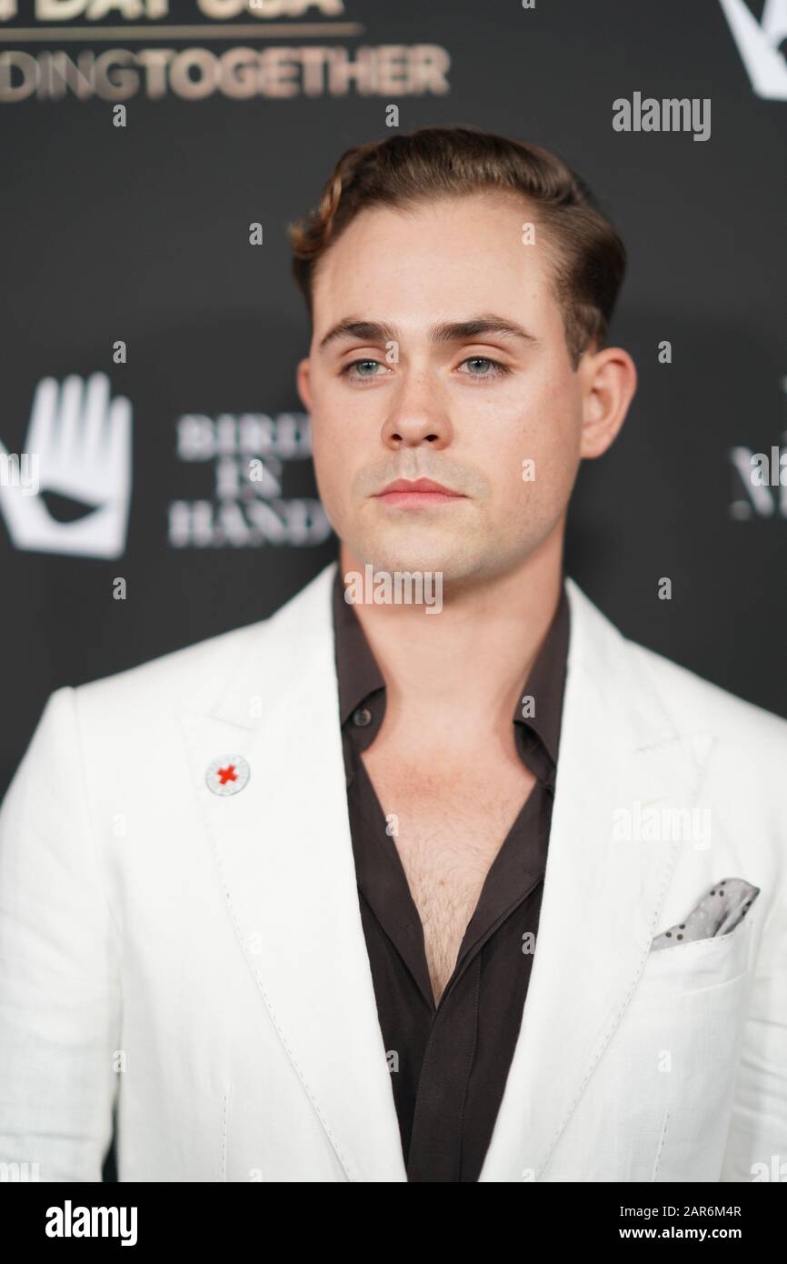 BEVERLY HILLS, CA - JANUARY 25: Dacre Montgomery arrives at the G'Day ...