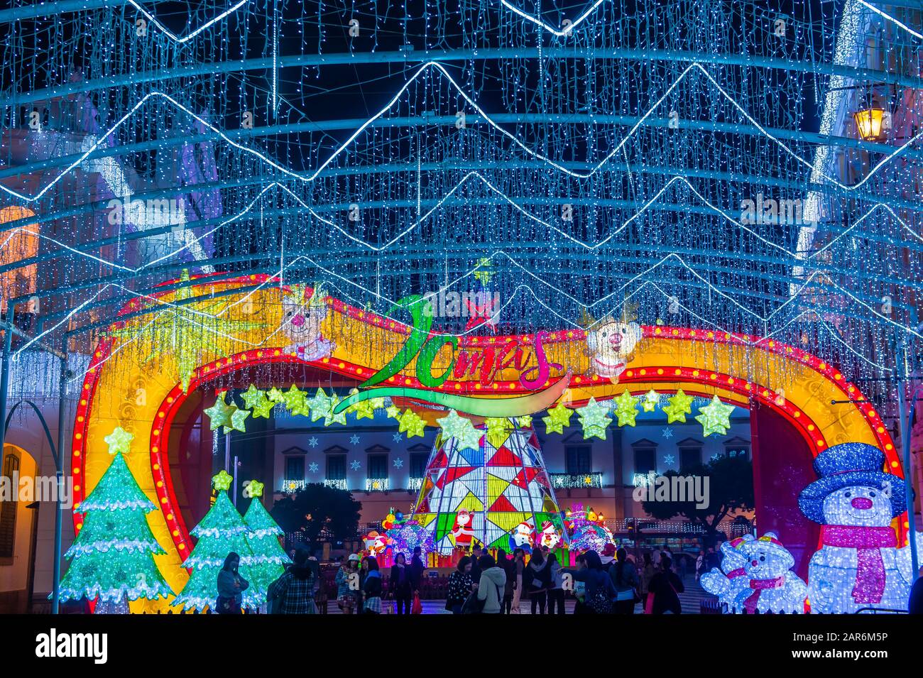 Lights installation in Macau during the annual Macau Light festival ...