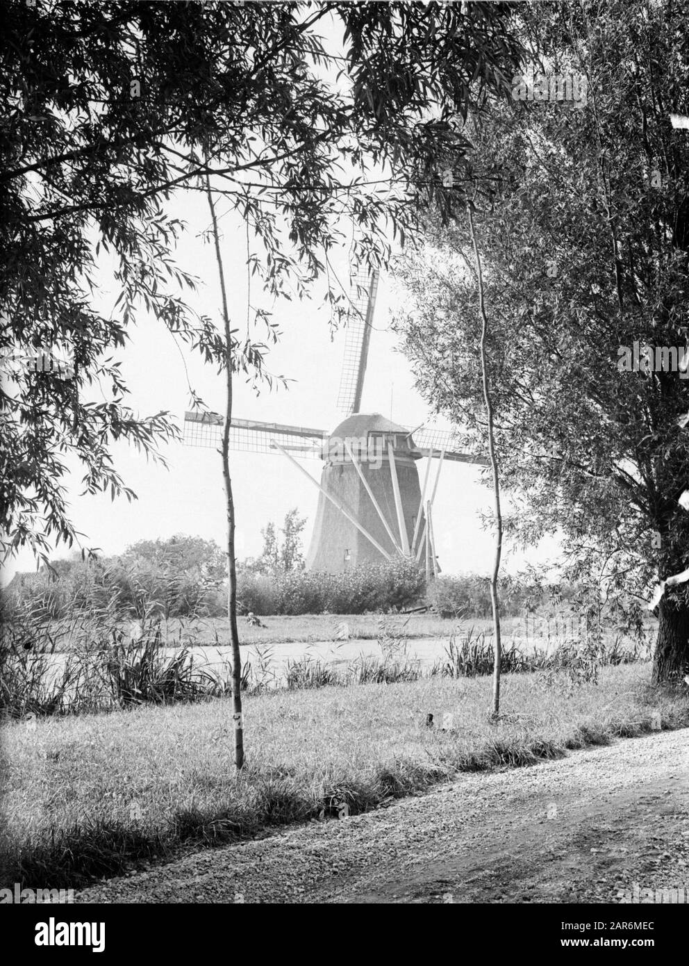Nature Mill near the Gein, across the street is a man in the grass Date ...