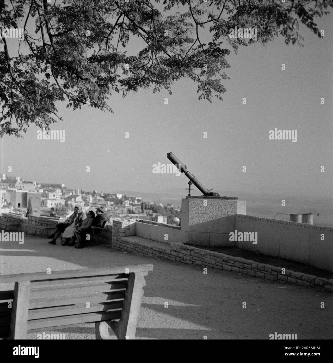 Monument to the Davidka or Little David in Safad (Sefad). This was a ...