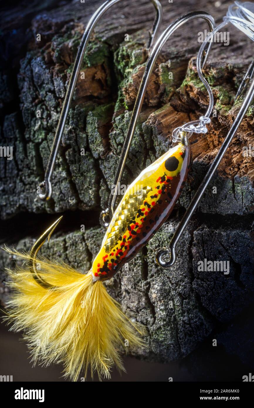 fishing hook with artificial bait Stock Photo - Alamy