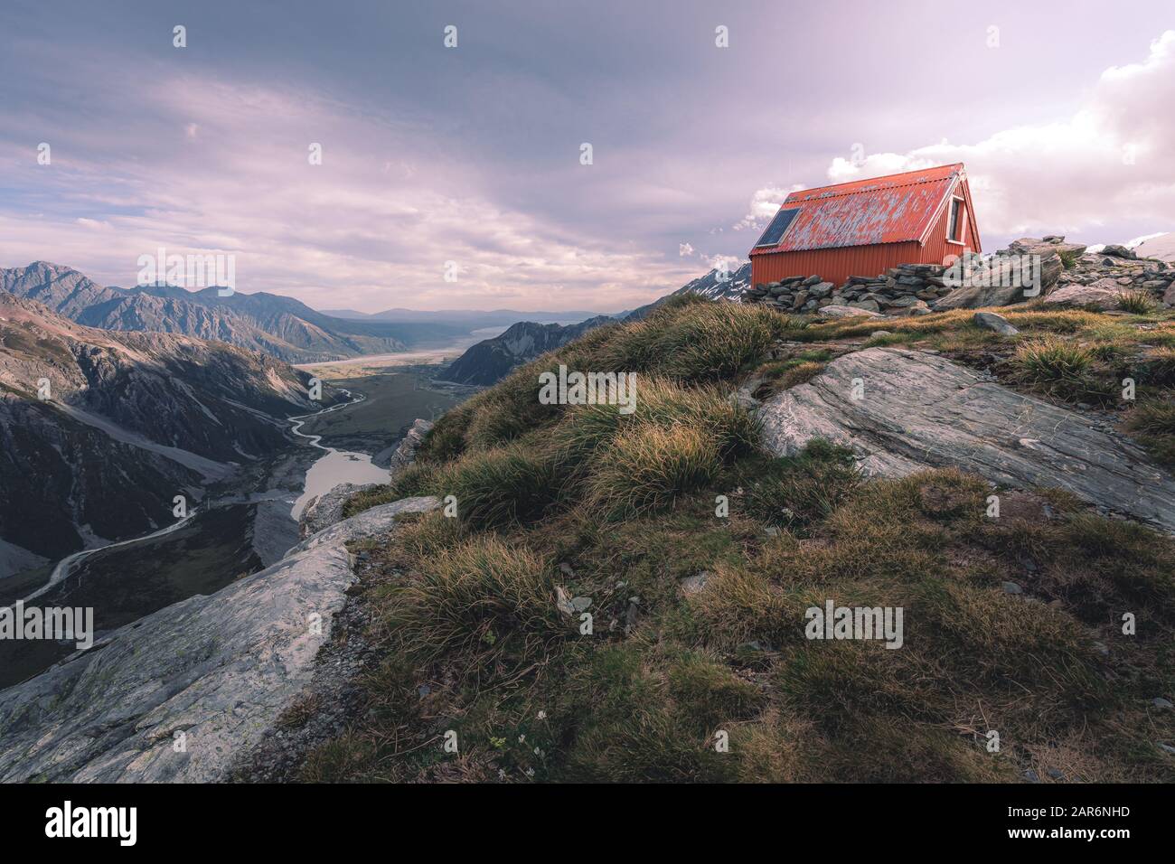 Sefton Bivvy, Aoraki Mt. Cook National park, New Zealand Stock Photo ...