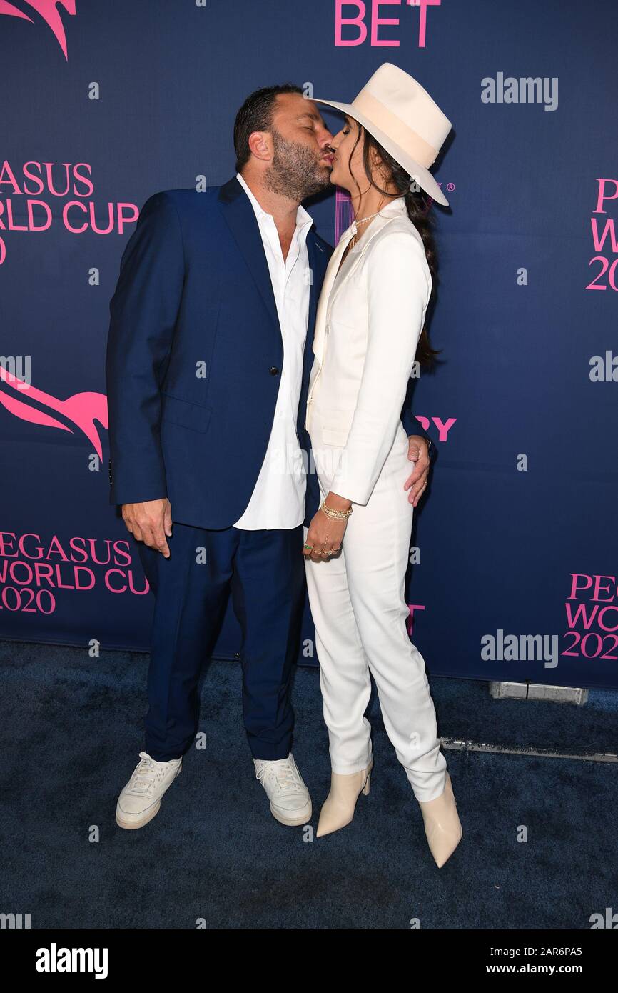 HALLANDALE BEACH FL - JANUARY 25: Dave Grutman and Isabela Rangel ...