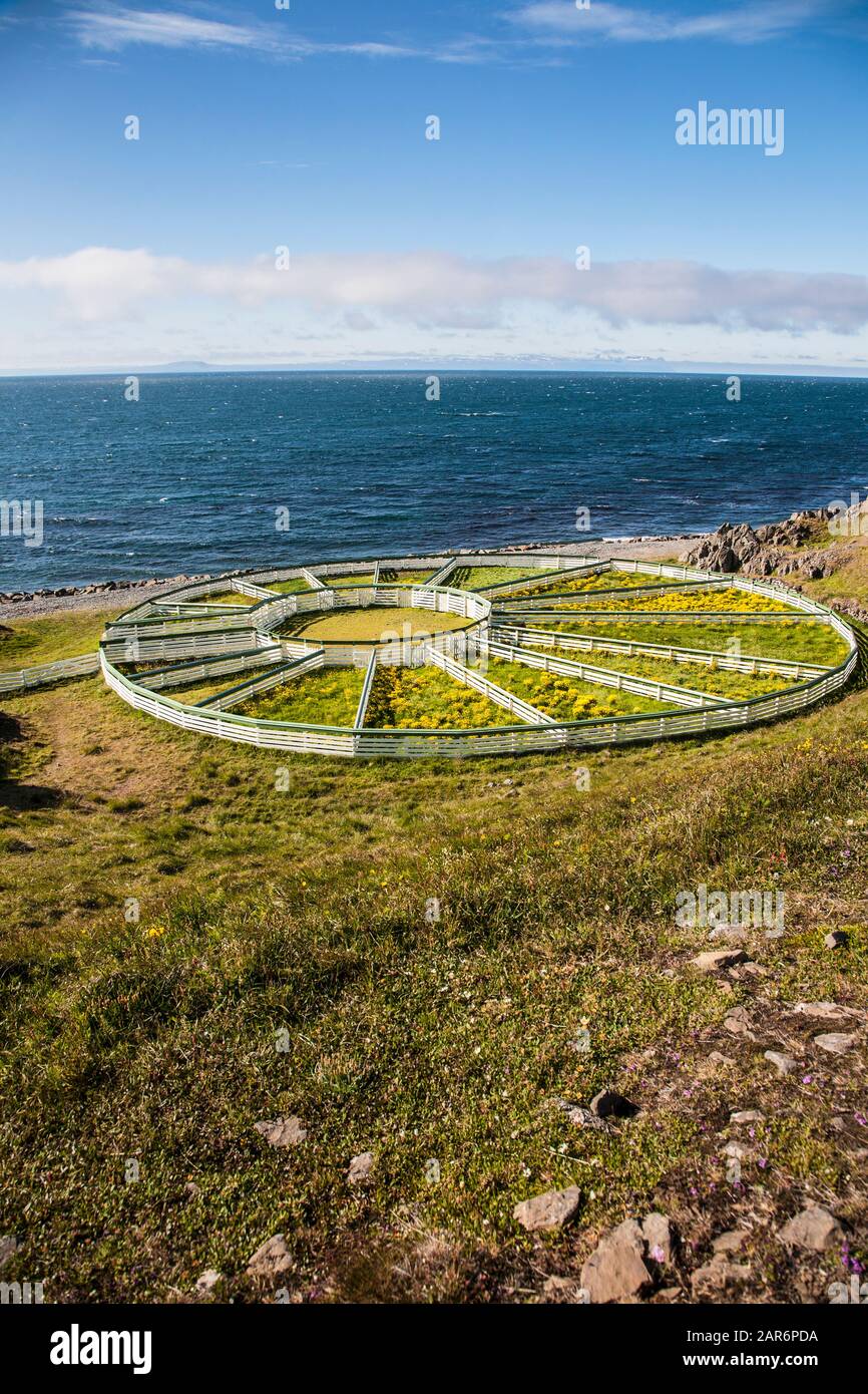 Historic Hamarsrett sheep round up pen in Hvammstanga area, Iceland ...
