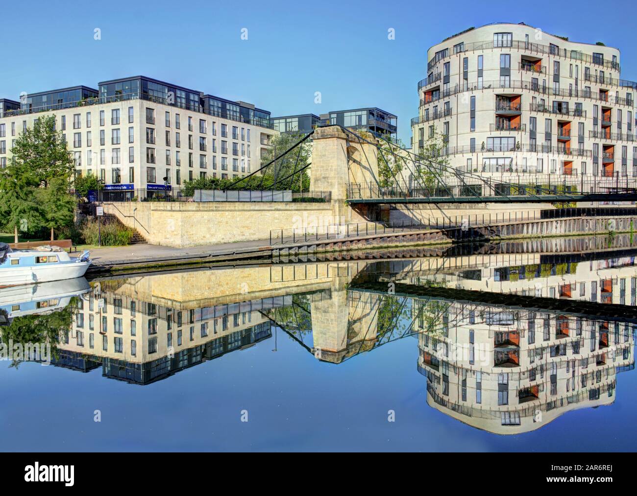 New Bath riverside development victoria bridge Stock Photo - Alamy