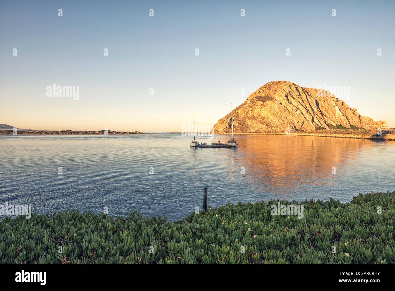 Morro Bay and Morro Rock. Morro Bay, California, USA Stock Photo - Alamy
